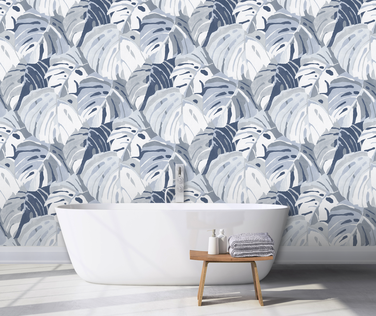 Castaway Tropical Leaves Mural Wallpaper – Wallpaper | Remix Walls